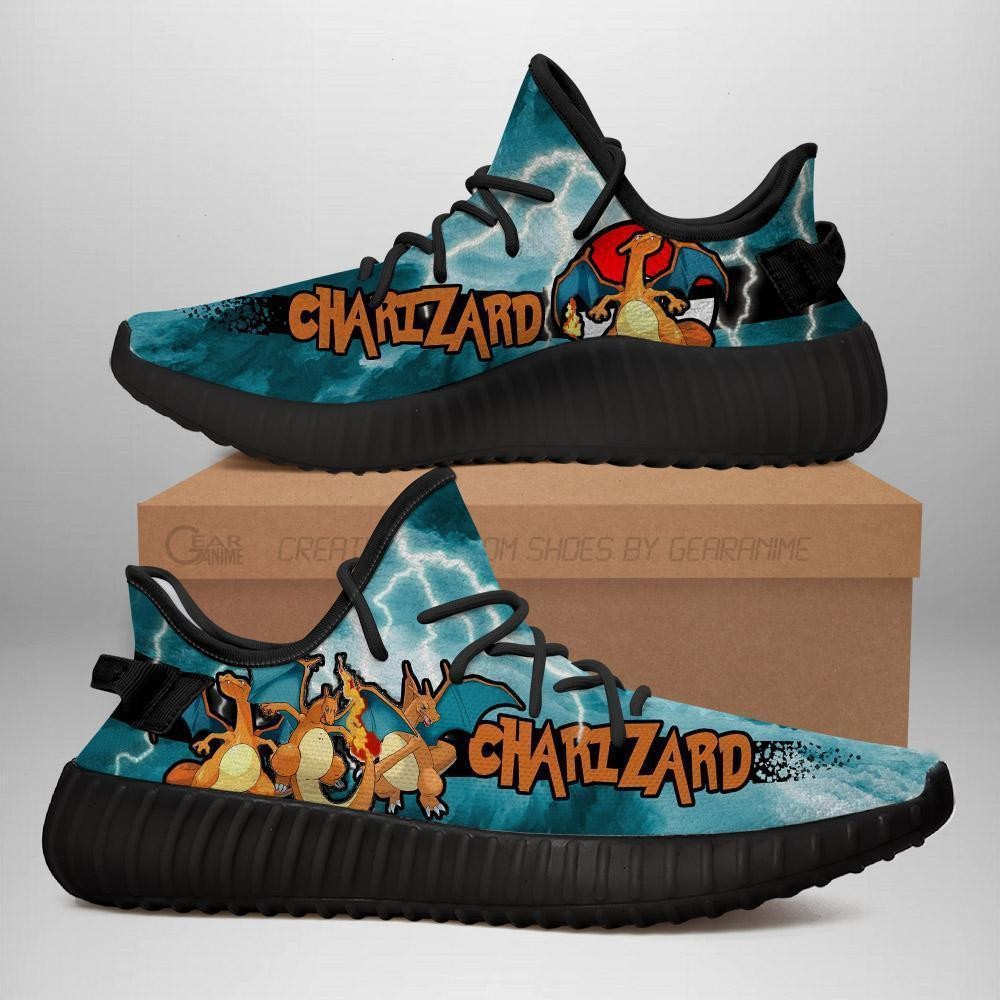 Charizard Yeezy Shoes Pokemon Art 100 - SneakerMin