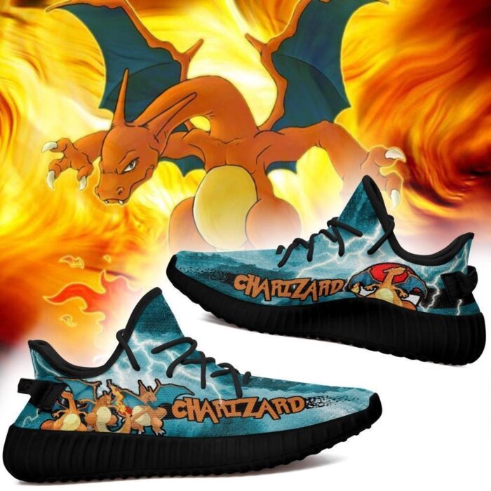 Charizard Yeezy Shoes Pokemon Art 100 - SneakerMin